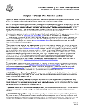 Fillable Online K-Visa Application Checklist - US Embassy amp ...