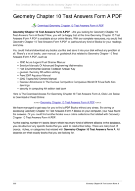 Geometry Chapter 10 Test - Fill Online, Printable, Fillable, Blank ...