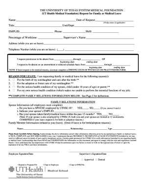 Fillable Online med uth tmc FMLARequestForm080519.doc - med uth tmc Fax ...