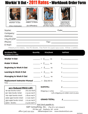 Fillable Online WIO 2011 order form Fax Email Print - pdfFiller