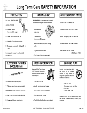Fillable Online Long Term Care SAFETY INFORMATION - Hospital Forms Fax ...