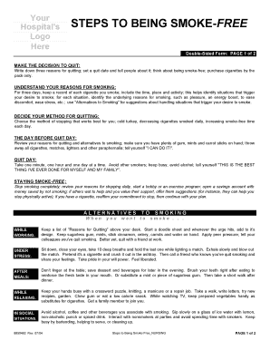 Fillable Online Double-Sided Form PAGE 1 of 2 MAKE THE DECISION TO QUIT ...