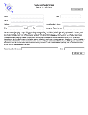 Fillable Online Northwest Regional ESD - MY NWRESD Fax Email Print ...