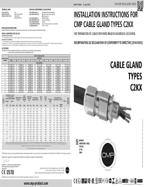Fillable Online CABLE GLAND TYPES - cmp-productscom Fax Email Print ...