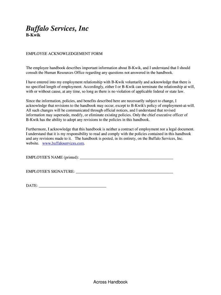 Fillable Online Buffalo Services Inc Fax Email Print - pdfFiller