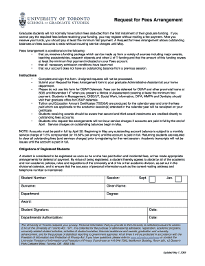 Fillable Online Request for Fees Arrangement Fax Email Print - pdfFiller