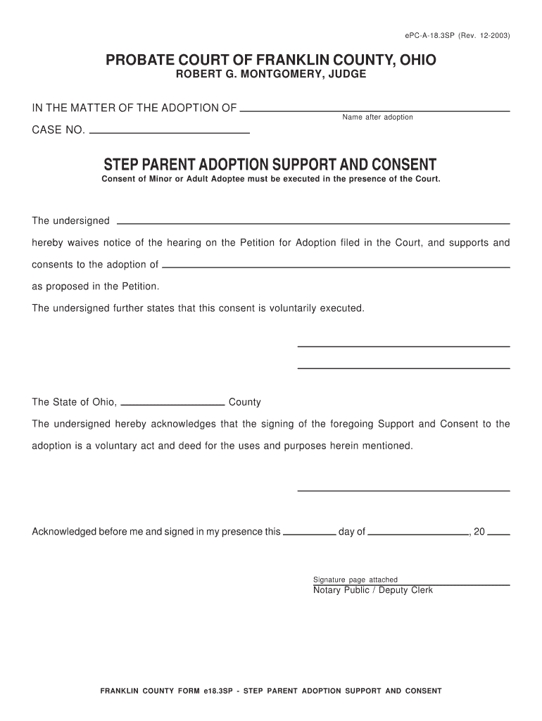 Fillable Online STEP PARENT ADOPTION SUPPORT AND CONSENT Fax Email ...