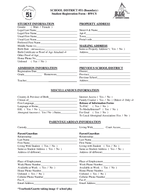 Fillable Online SCHOOL DISTRICT #51 (Boundary) Fax Email Print - pdfFiller