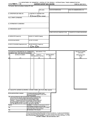 Fillable Online Shippers Export Declaration PDF version Shippers Export ...