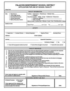 Fillable Online PALACIOS INDEPENDENT SCHOOL DISTRICT Fax Email Print ...