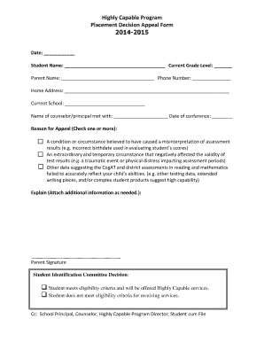 Fillable Online Parent Nomination and Teacher Recommendation Process ...