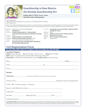 Fillable Online nmbar CLE Registration Form - nmbarorg Fax Email Print ...