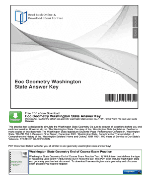 Fillable Online Eoc Geometry Washington State Answer Key Fax Email ...
