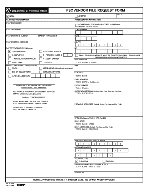 Fillable Online careplanninginstitute VA bFormb 10091 FSC VENDOR FILE ...
