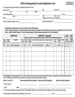 Fillable Online MTSU Email Fax Email Print - pdfFiller