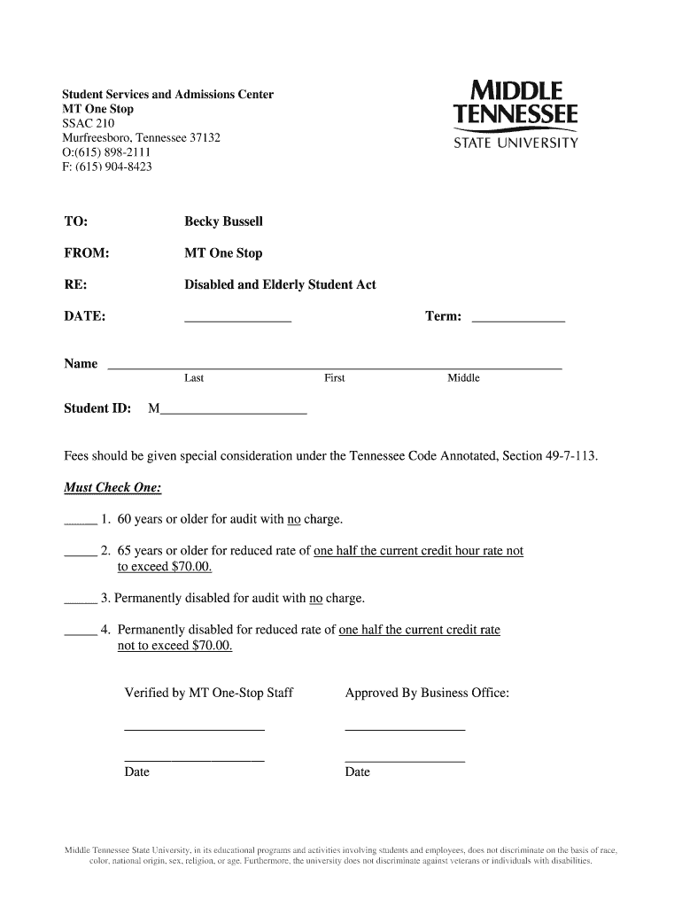 Fillable Online Disabled Discount form Fax Email Print - pdfFiller