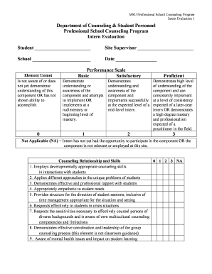 Fillable Online ed mnsu Intern Eval Form Web Version - ed mnsu Fax Email Print - pdfFiller