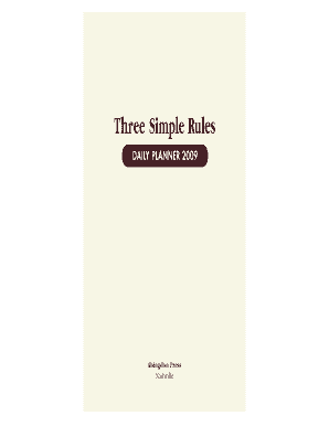 Fillable Online Three Simple Rules Fax Email Print - pdfFiller