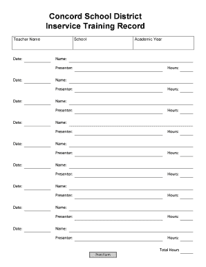 Fillable Online concord k12 ar Concord School District Inservice ...