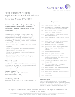 Fillable Online fdf org Campden BRI - Food and Drink Federation - fdf ...