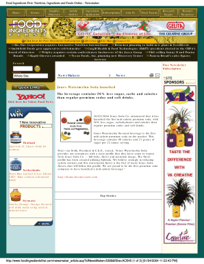 Fillable Online Food Ingredients First Fax Email Print - pdfFiller