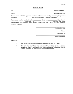 Fillable Online WITNESS NOTICE Fax Email Print - pdfFiller