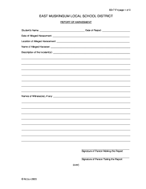 Fillable Online Student's Name Date of Report Fax Email Print - pdfFiller