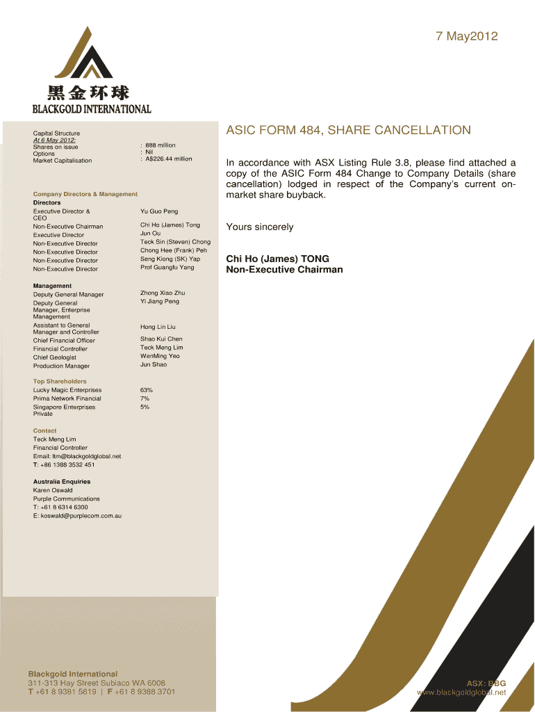 Fillable Online Change to Company Details Fax Email Print - pdfFiller