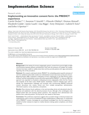 Fillable Online Implementing an innovative consent form: the PREDICT ...