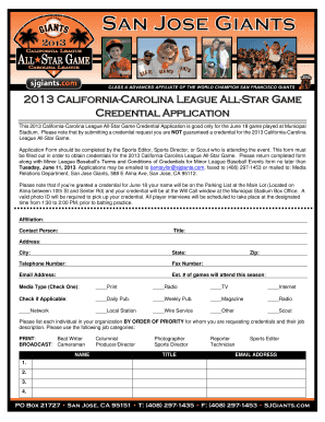 Fillable Online Media and scout credential requests - MiLB.com Fax ...