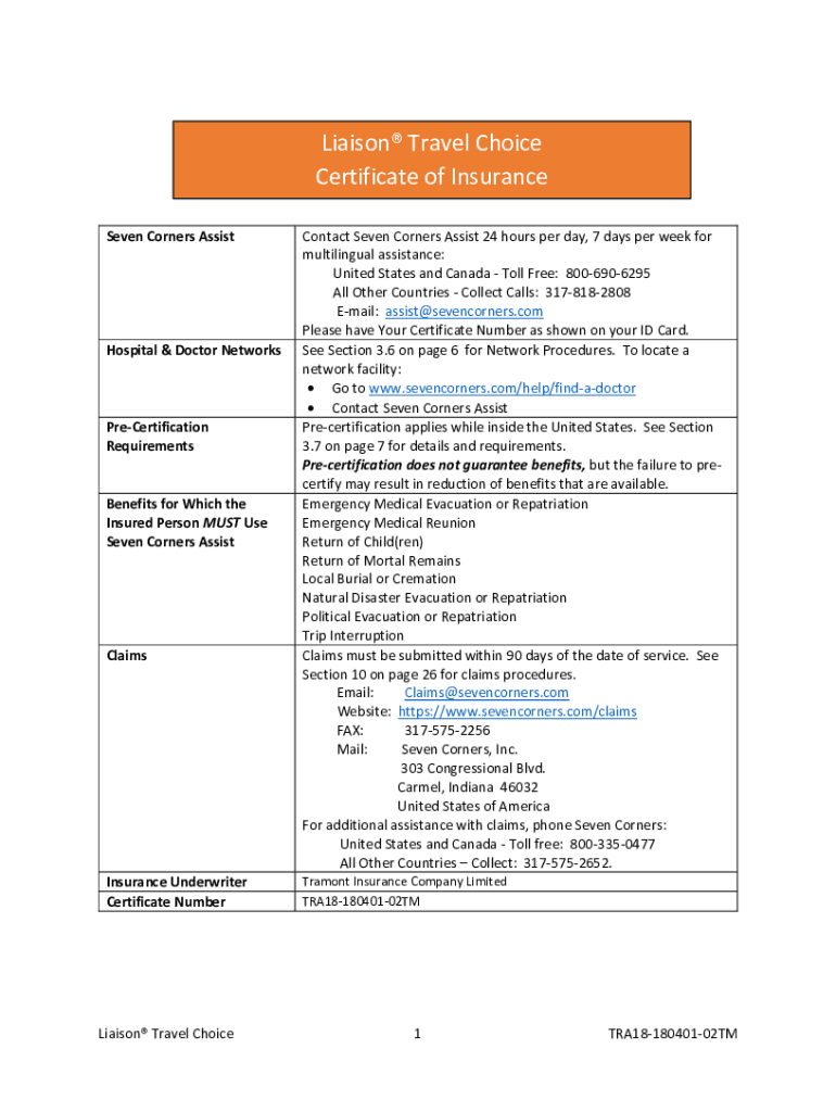 Fillable Online Liaison® Travel Choice Fax Email Print - pdfFiller