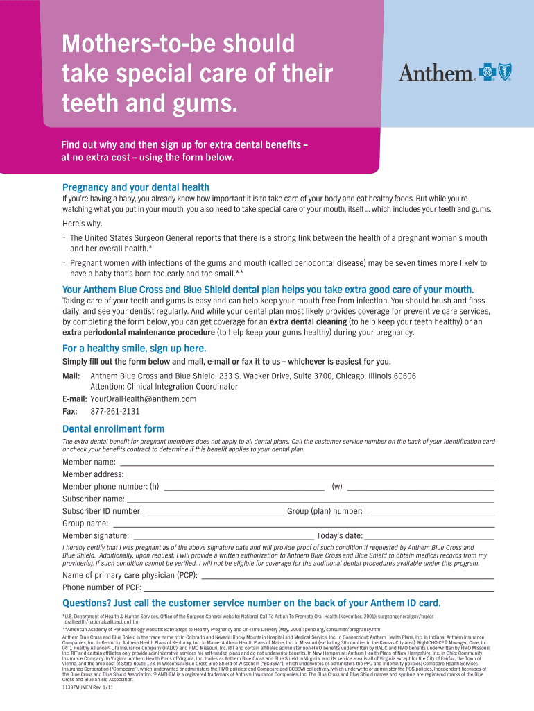Dental enrollment form: Fill out & sign online | DocHub