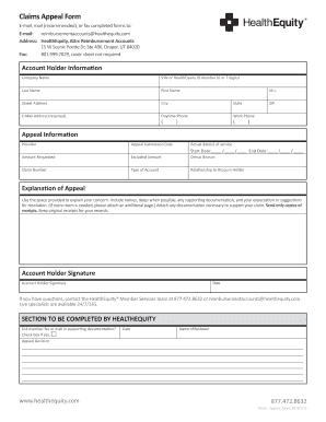 Fillable Online Claims Appeal Form Fax Email Print - pdfFiller