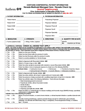 Fillable Online NV SSB Humira PAB Fax Form 10.16.06.doc Fax Email Print ...