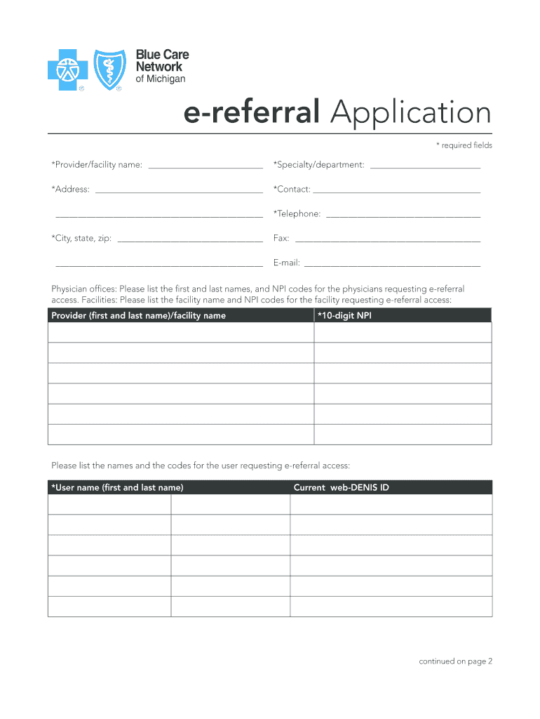 Fillable Online e-referral Application Fax Email Print - pdfFiller