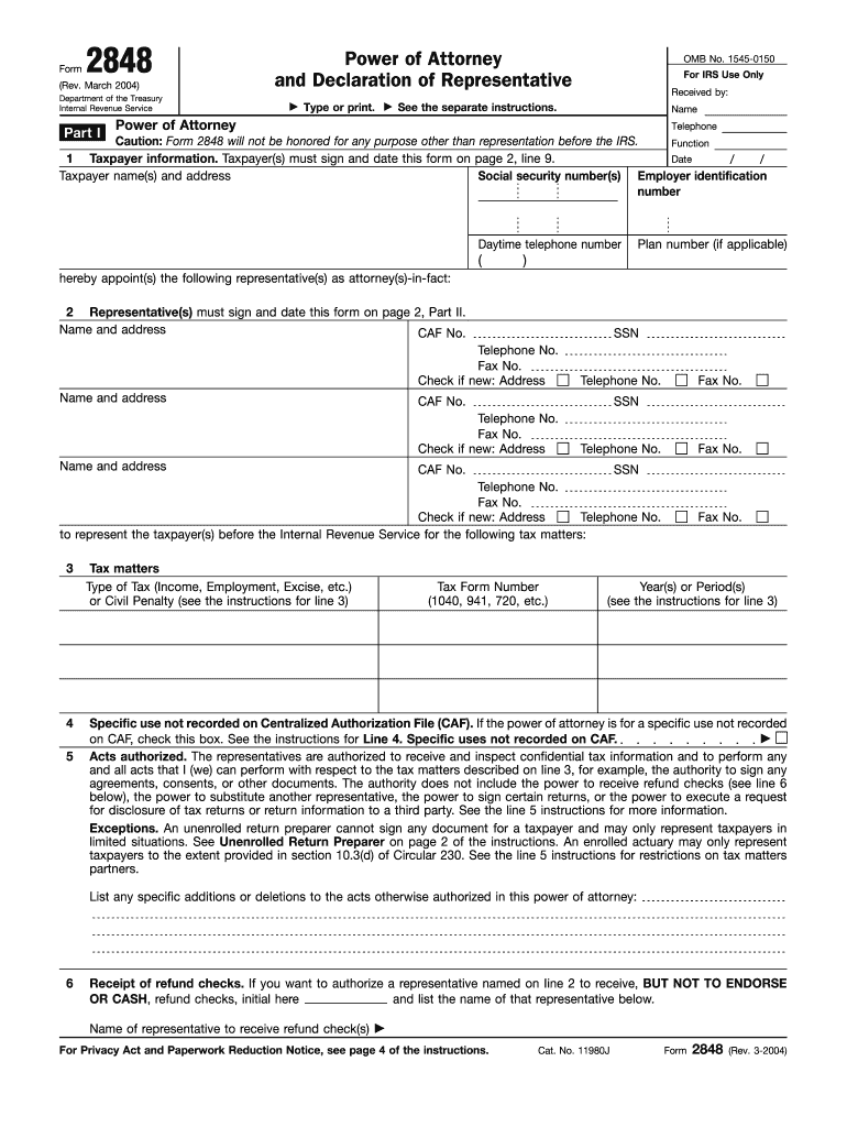 Form 2848: Fill out & sign online | DocHub