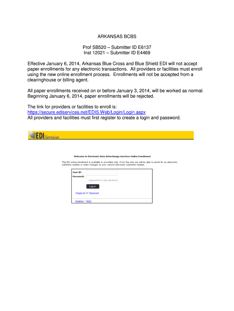 SB520 ARKANSAS BCBS: Fill out & sign online | DocHub