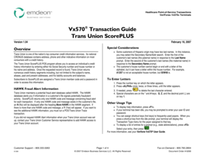 Fillable Online Vx570 Transaction Guide Trans Union ScorePLUS - Emdeon ...