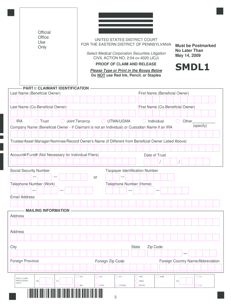 Proof of Claim and Release: Fill out & sign online | DocHub