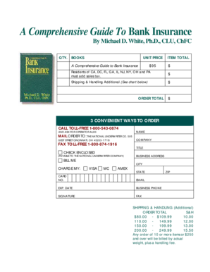 Fillable Online A Comprehensive Guide To Bank Insurance - Michael White ...