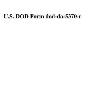 Fillable Online U.S. DOD Form dod-da-5370-r. Free download Fax Email ...