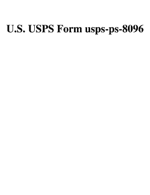 Fillable Online U.S. USPS Form usps-ps-8096 Fax Email Print - pdfFiller