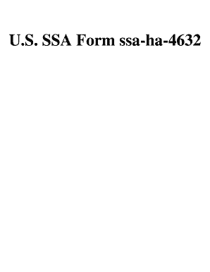 Fillable Online U.S. SSA Form ssa-ha-4632 Fax Email Print - pdfFiller