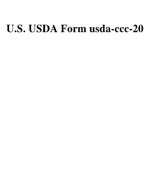 Fillable Online U.S. USDA Form usda-ccc-20. Free download Fax Email Print - pdfFiller
