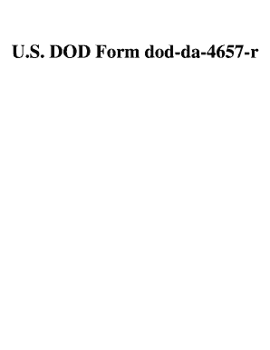 Fillable Online U.S. DOD Form dod-da-4657-r. Free download Fax Email ...