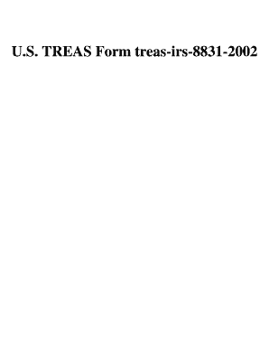 Fillable Online U.S. TREAS Form treas-irs-8831-2002. Free download Fax ...