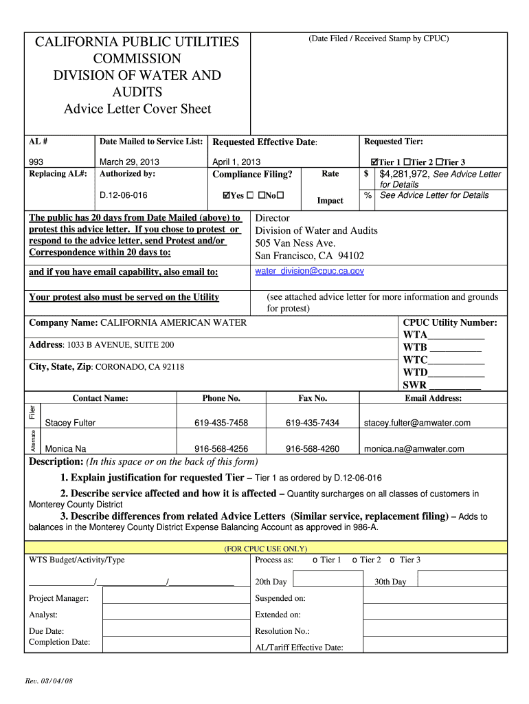 Fillable Online Advice Letter Cover Sheet Fax Email Print - pdfFiller