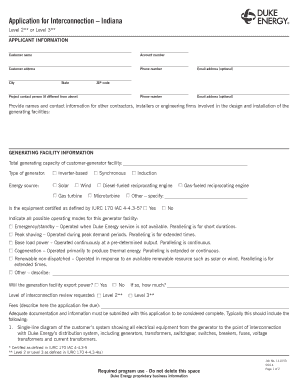 Fillable Online BApplicationb for Interconnection - Duke Energy Fax ...