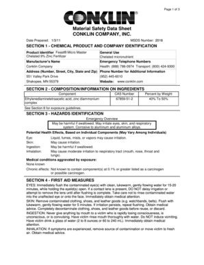 Fillable Online Rust Bomb Safety Data Sheet - Conklin Fax Email Print ...