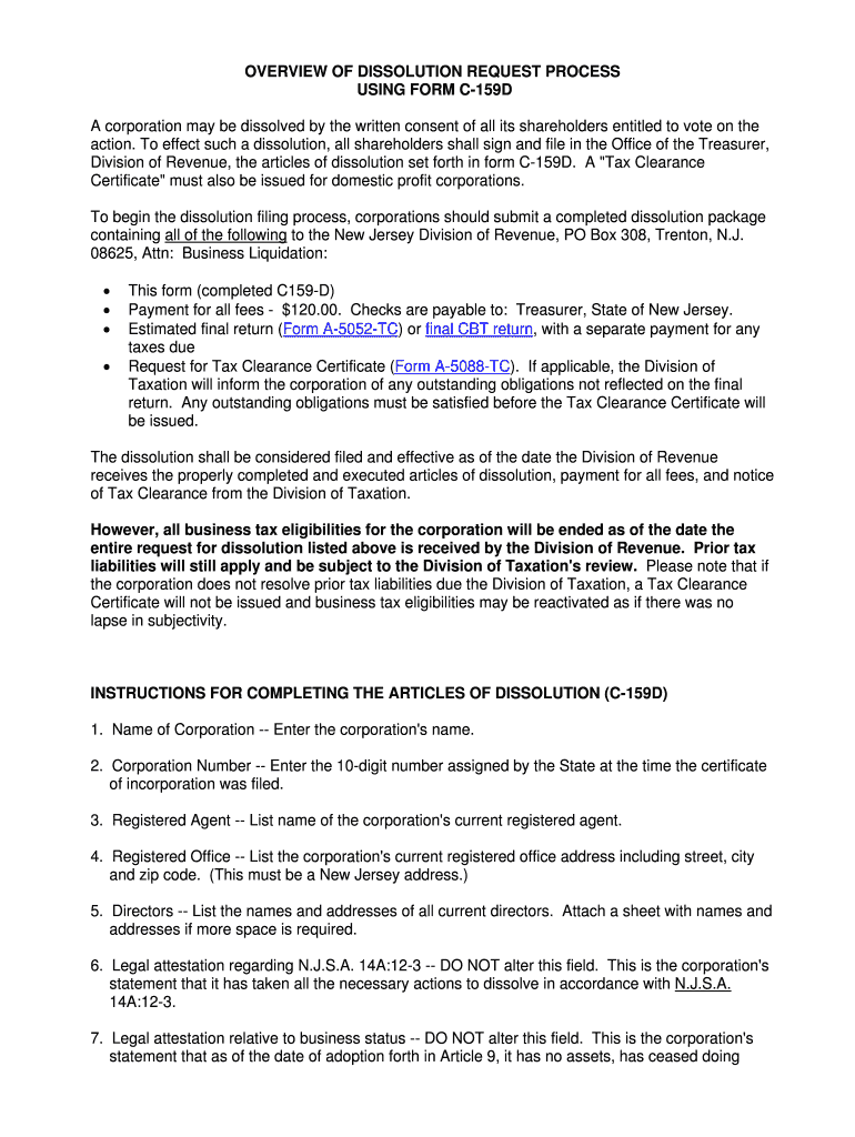 Fillable Online Overview of Dissolution Request Process Fax Email Print ...